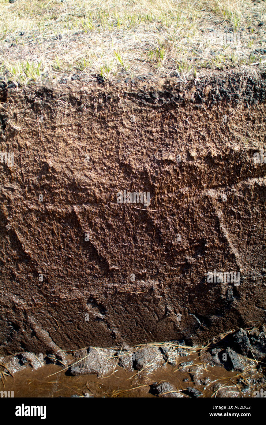 The scar remaining after peat has been cut away North Uist Outer ...