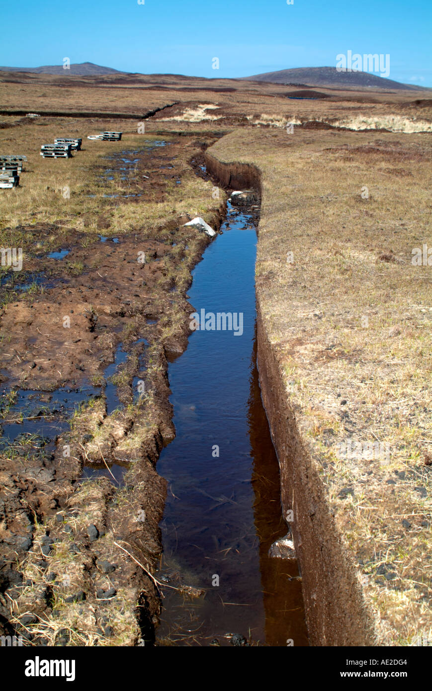 Piles of peat drying hi-res stock photography and images - Alamy