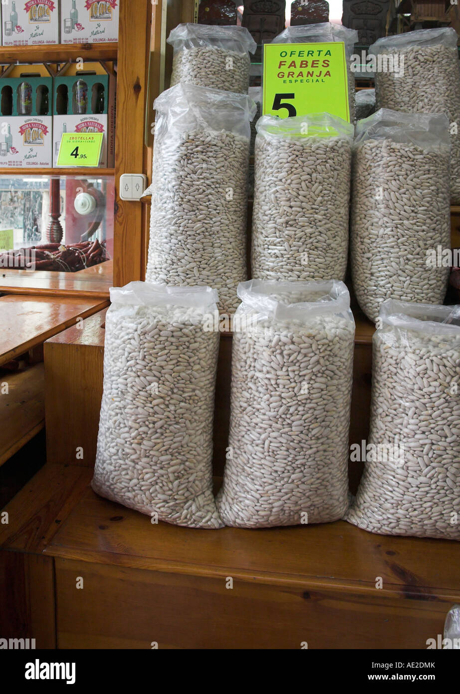 fabes granja white kidney beans in a small shop in Oviedo Asturias ...