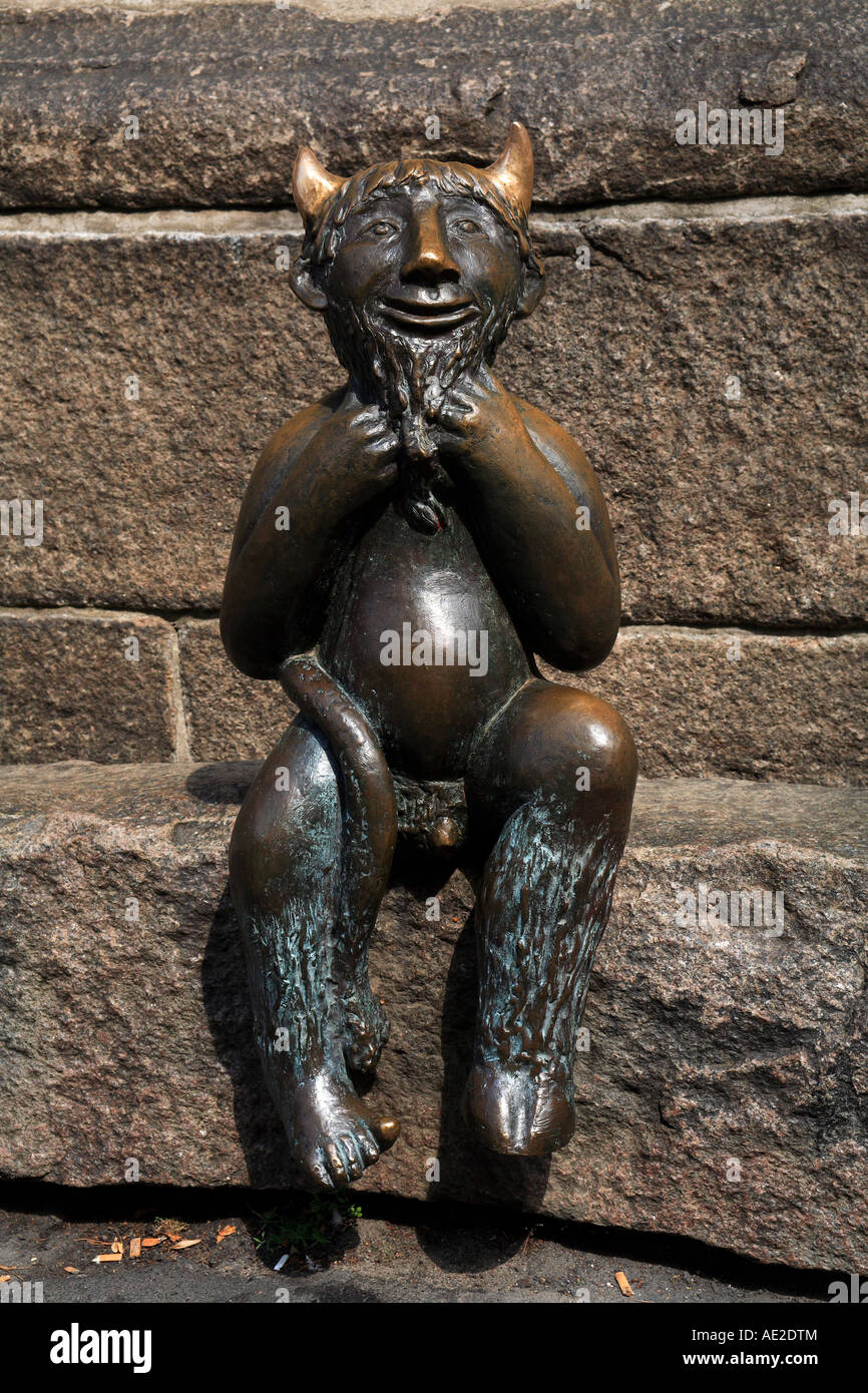 Devil figure at the st marys church lubeck hi-res stock photography and ...