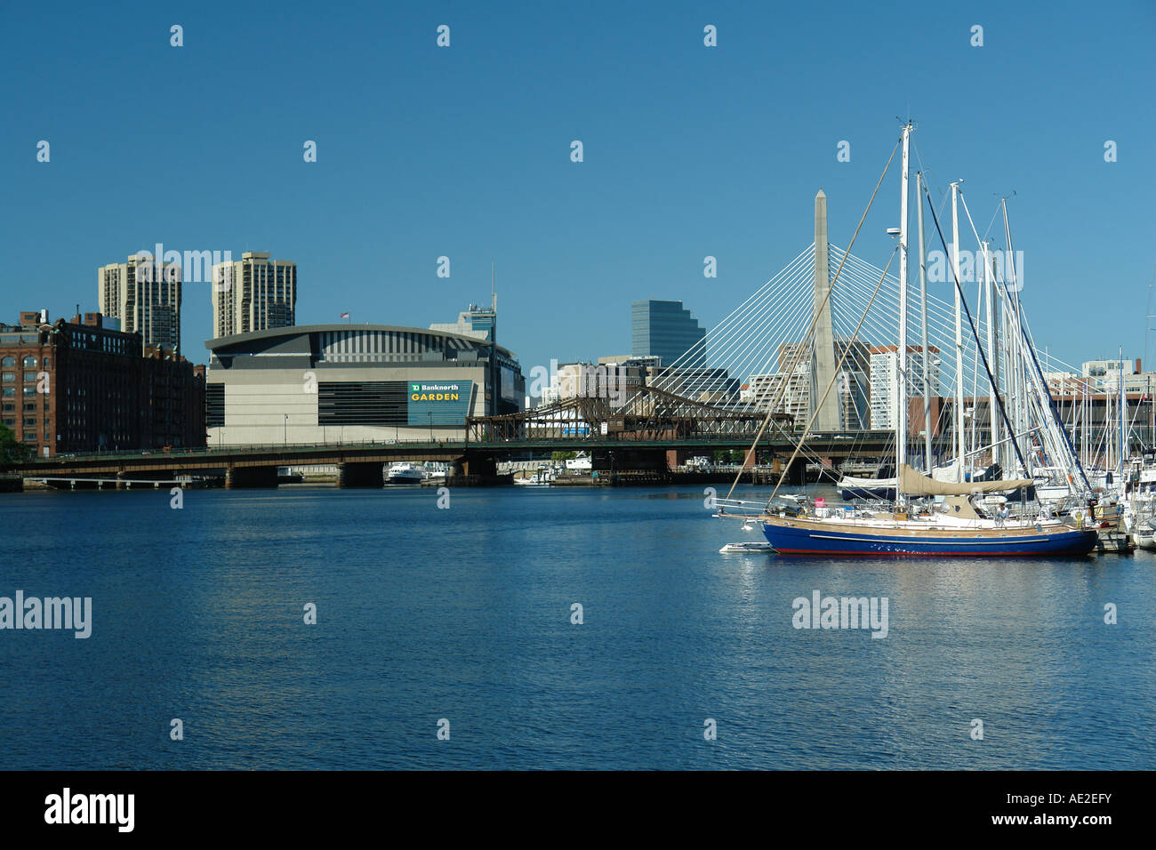 AJD59094, Boston, MA, Massachusetts, Downtown, Charles River Bridge ...