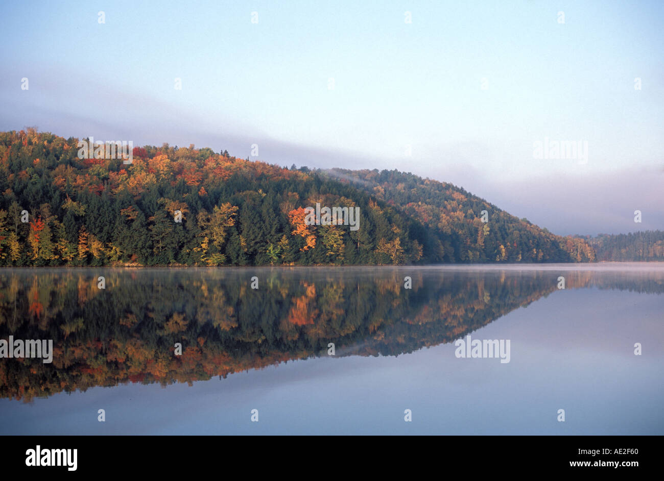 Hill part of Appalachian Mountains in New Brunswick in autumn colour ...