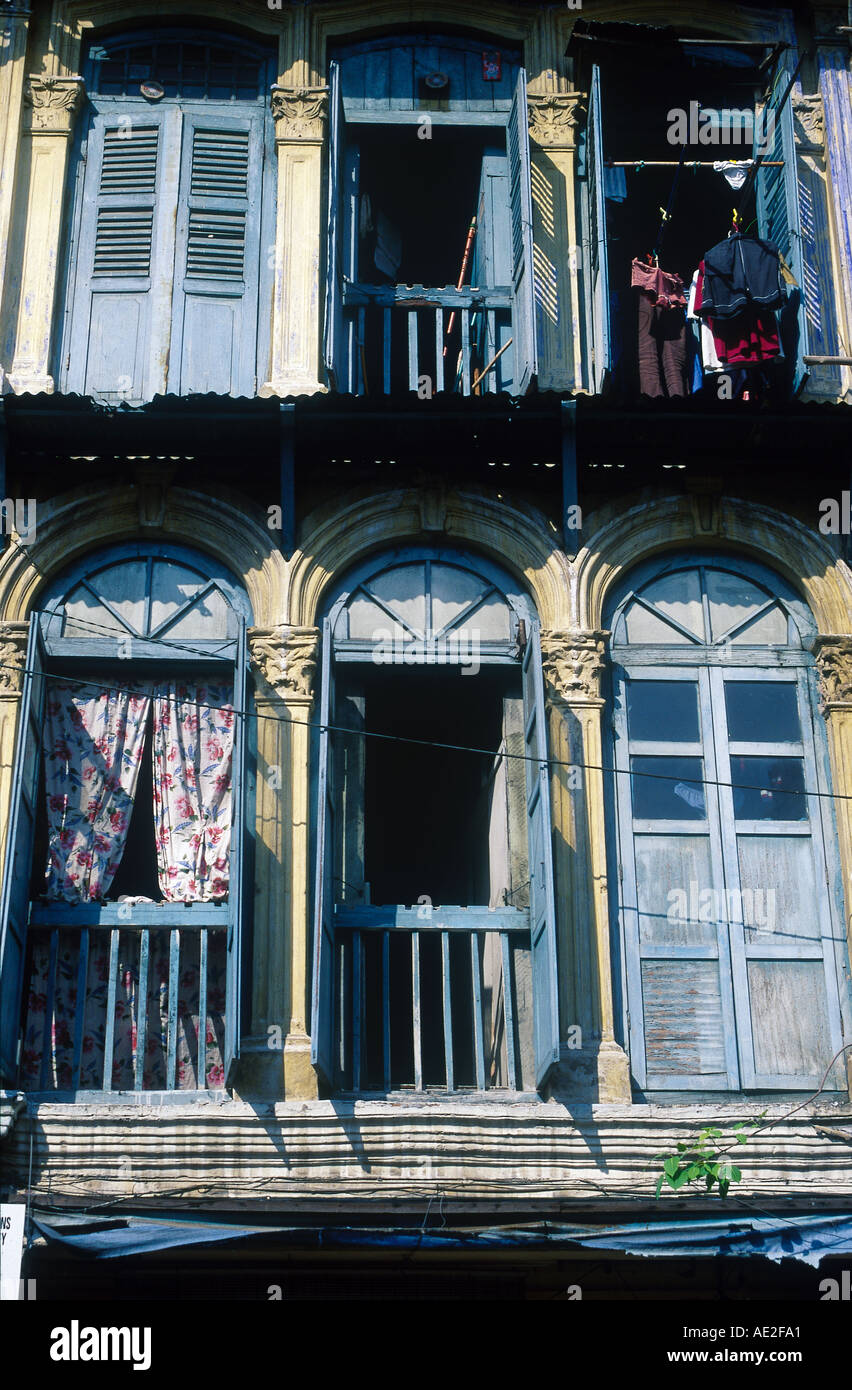 House facade, Chinatown, Singapore Stock Photo - Alamy