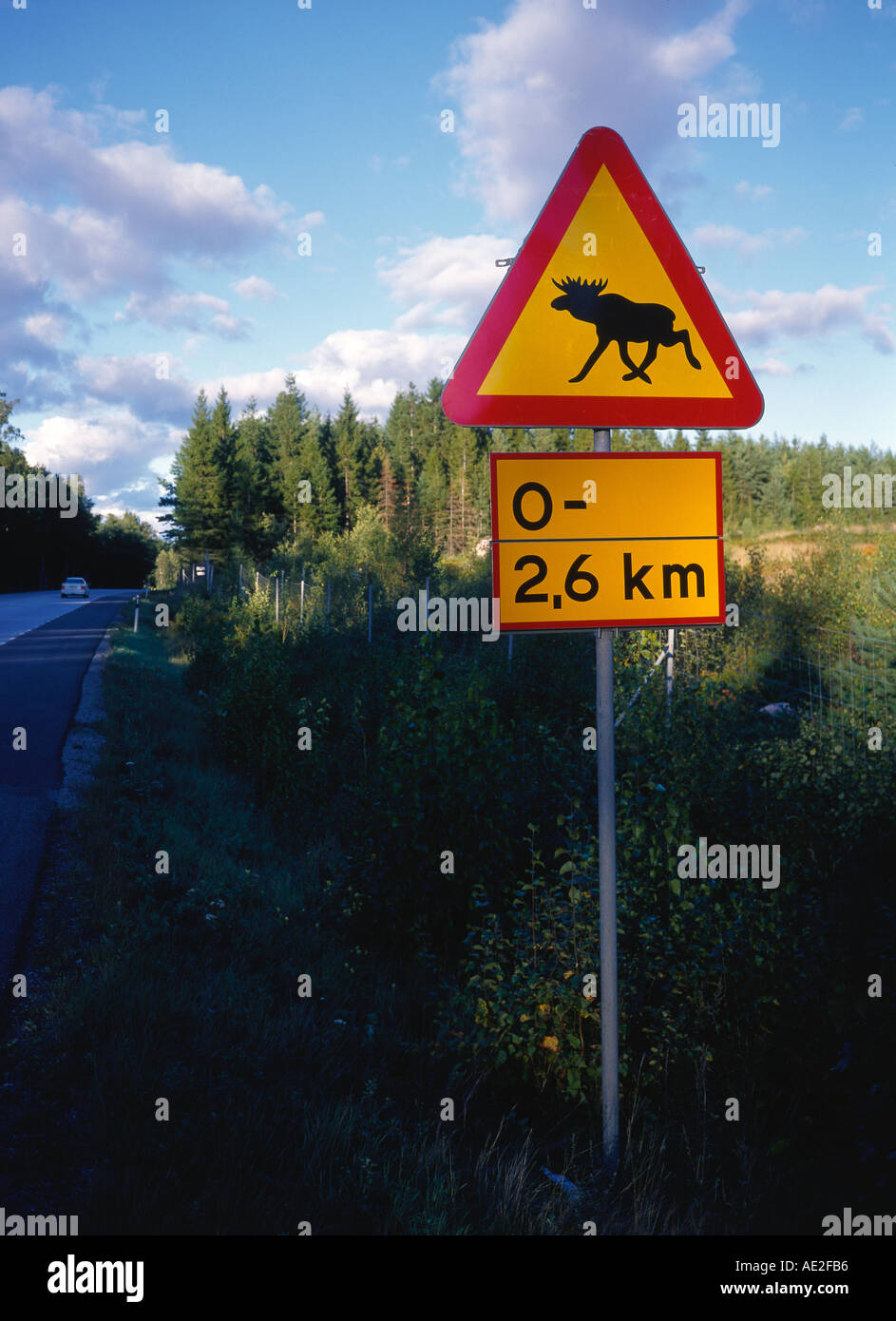 ROAD SIGN SWEDEN Europe Sweden Stock Photo - Alamy