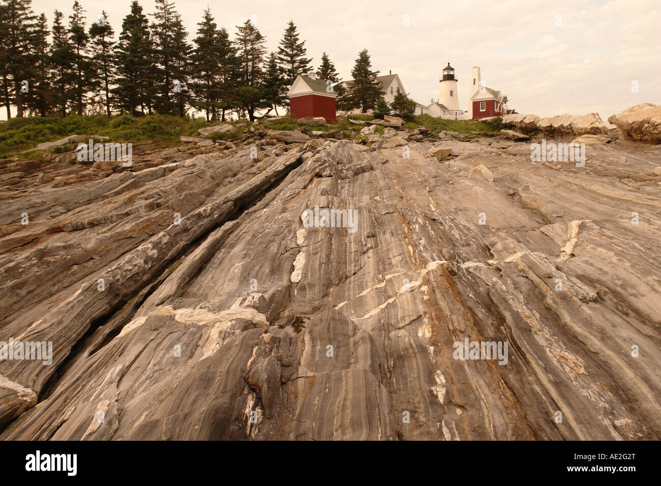 AJD59207, New Harbor, ME, Maine, Pemaquid Point & Lighthouse Stock ...