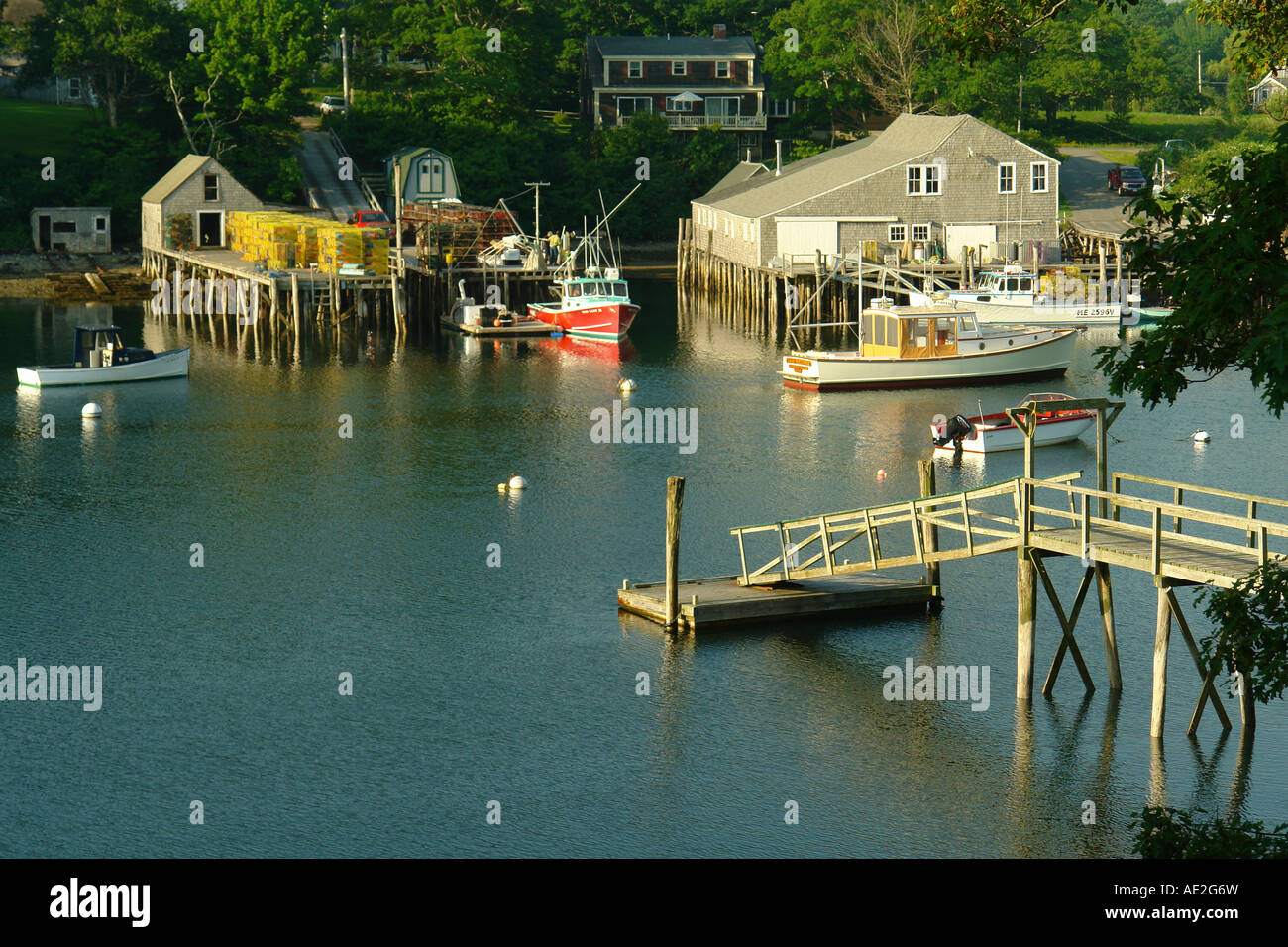 AJD59217, New Harbor, ME, Maine, Pemaquid, fishing harbor Stock Photo ...