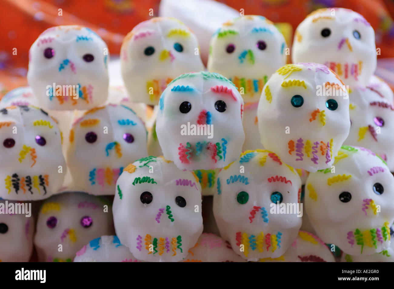 Sugar Skull Candy Day of the Dead Festival Oaxaca City Mexico Stock ...
