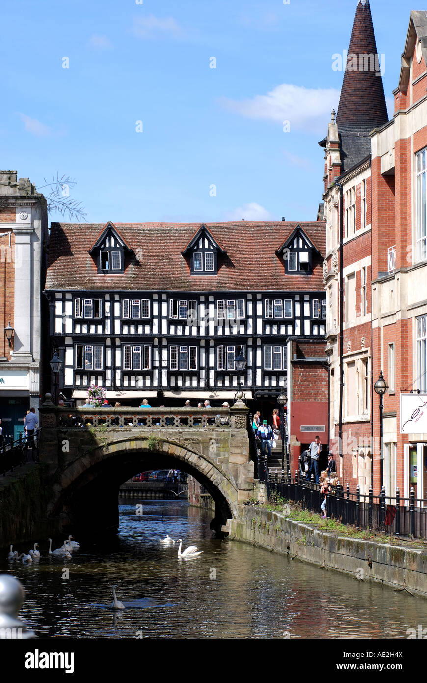 High Bridge and River Witham, Lincoln, Lincolnshire, England, UK Stock ...