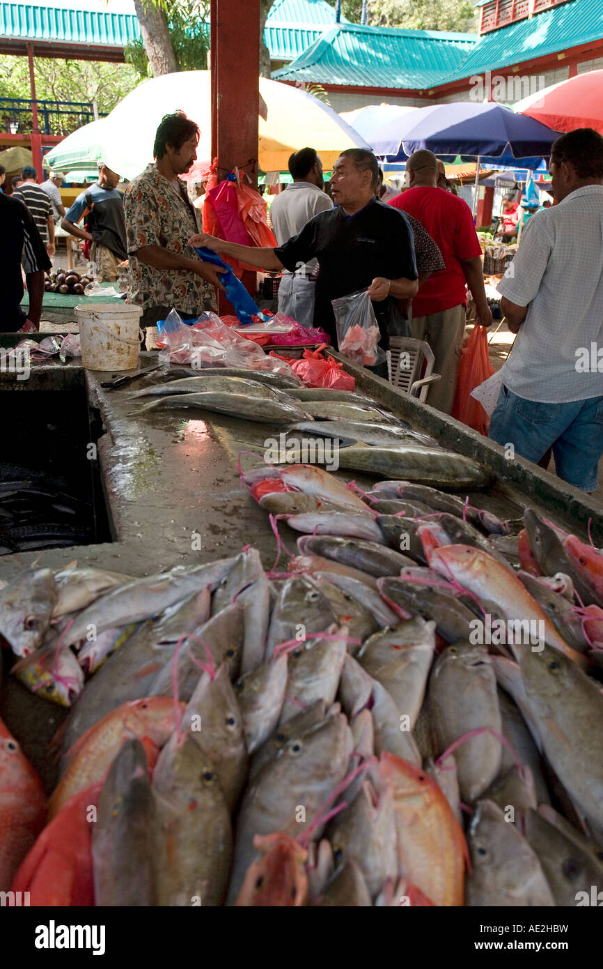 The colorful Victoria Market Mahe Island Seychelles Stock Photo - Alamy