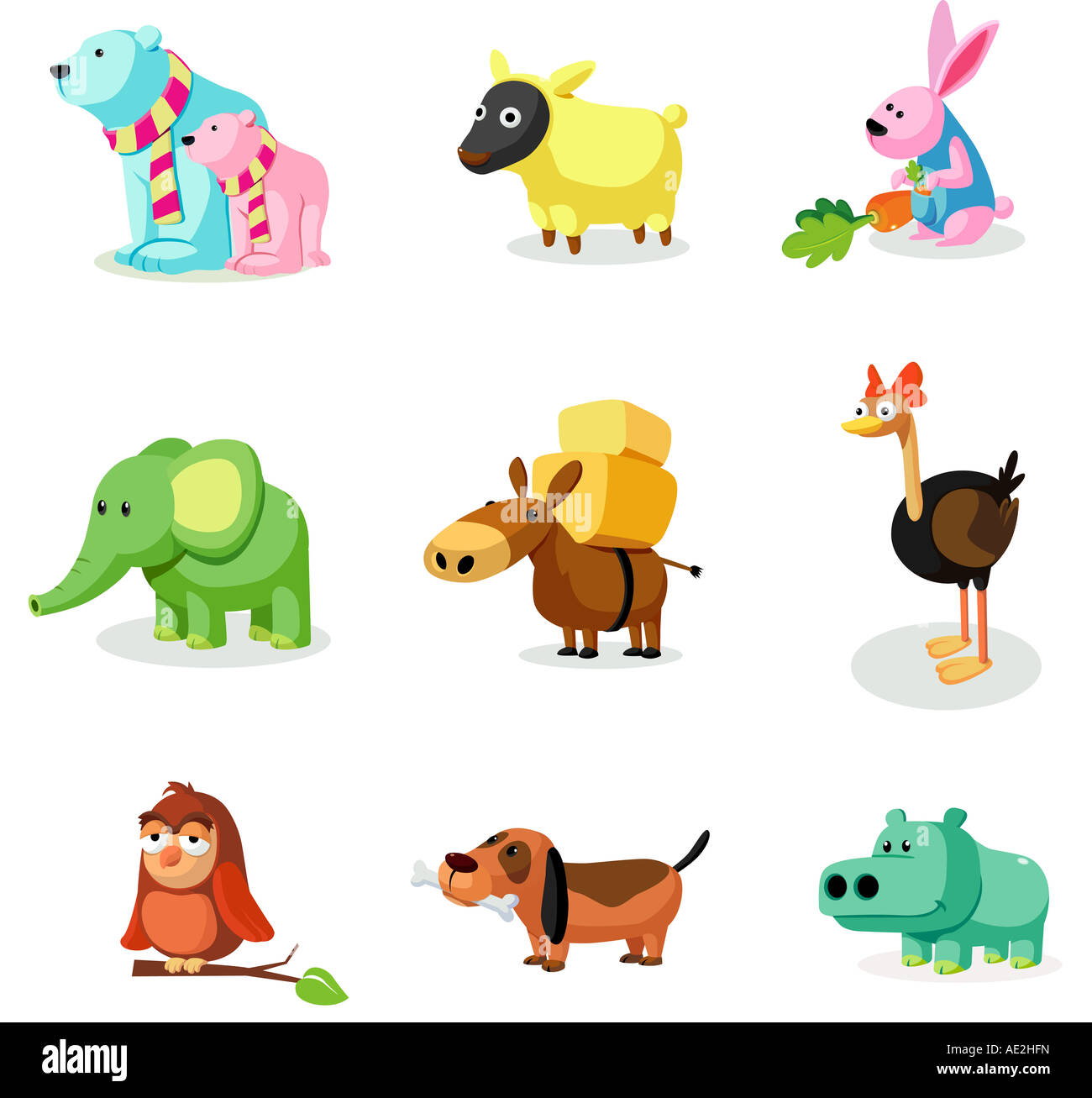 Close-up of a group of animals Stock Photo - Alamy