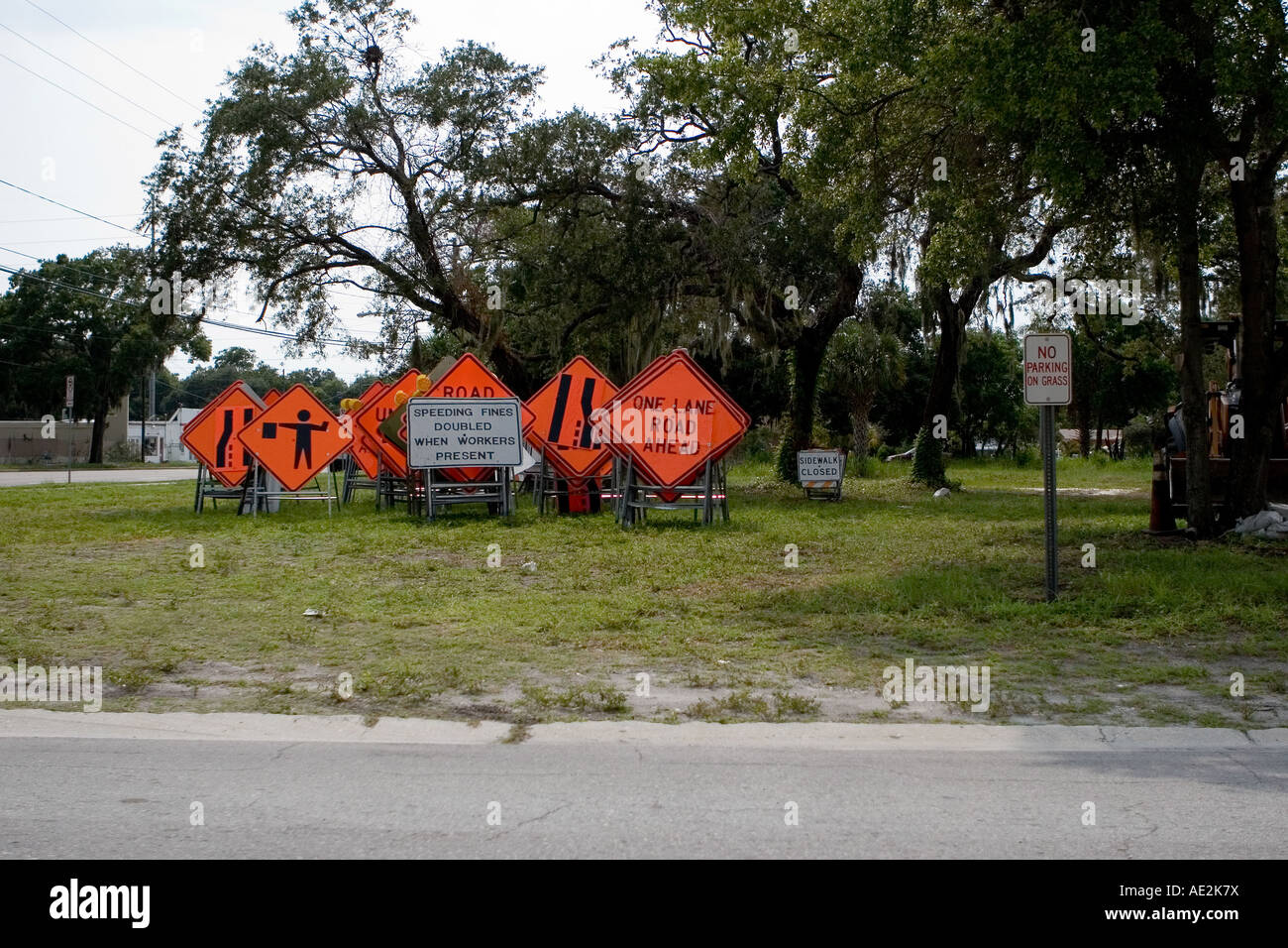 Construction road signs storage hi-res stock photography and images - Alamy