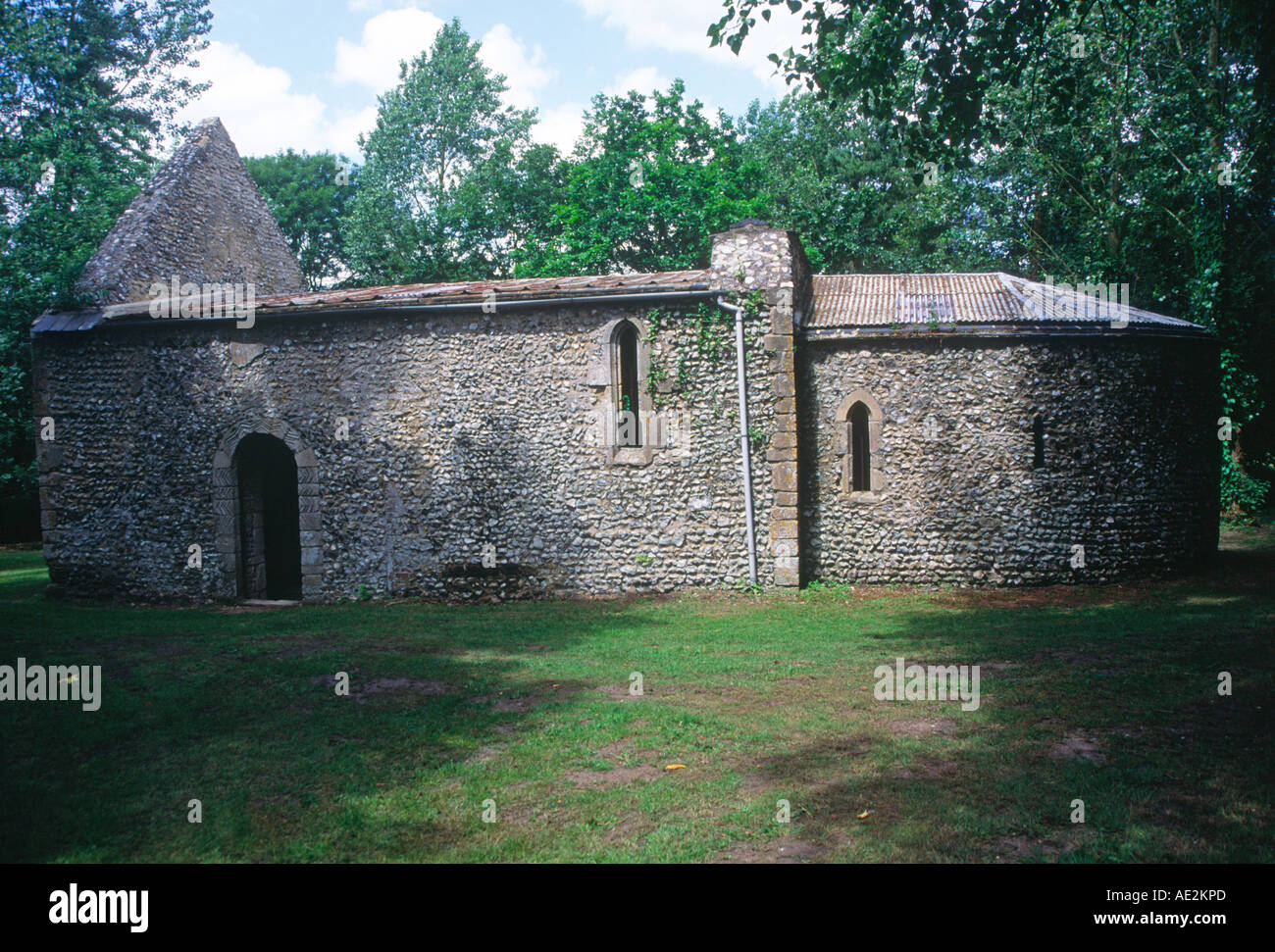 Ancient saxon church Cockley Cley Norfolk England Stock Photo - Alamy