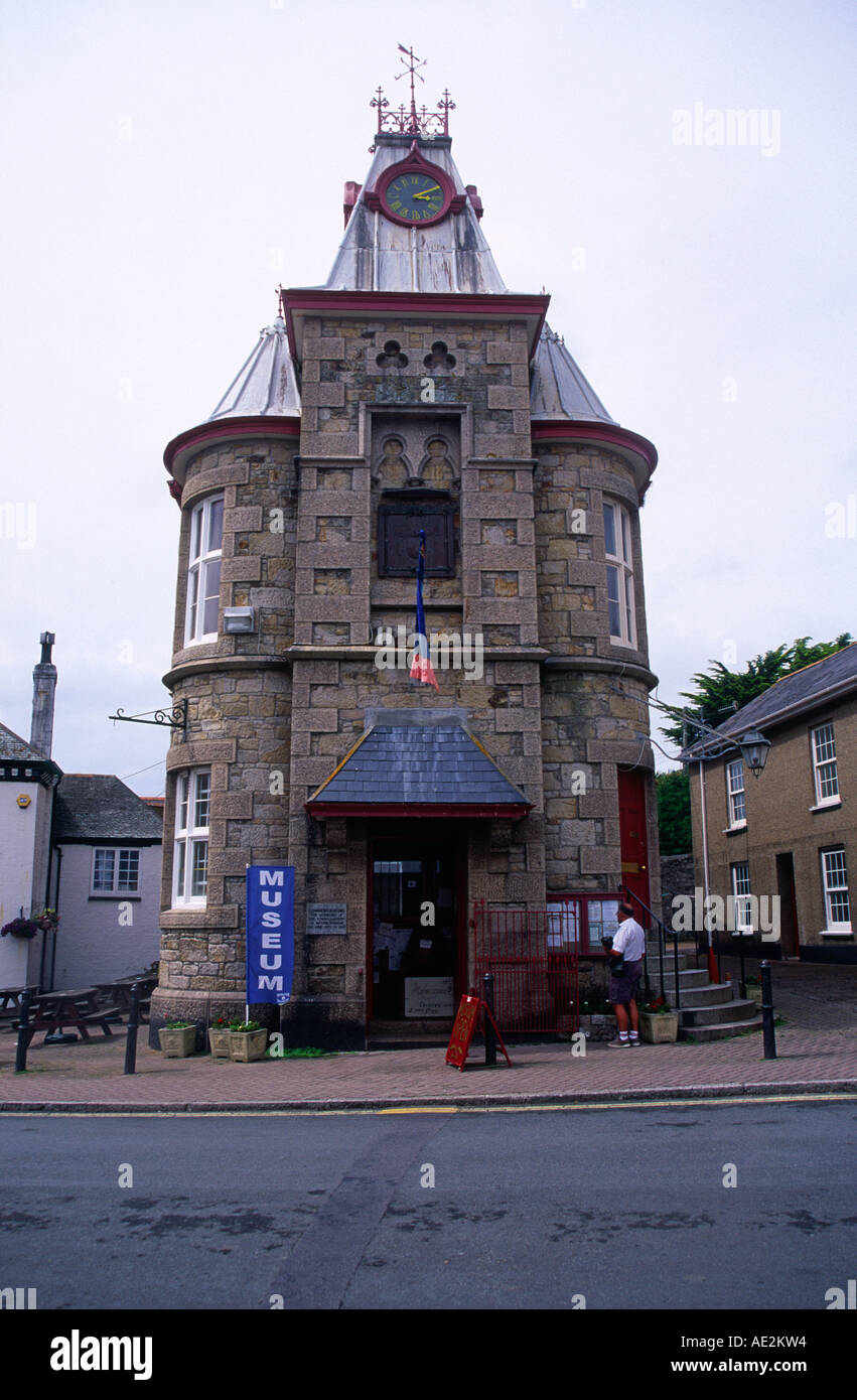 Town hall and museum Marazion Cornwall England Stock Photo - Alamy