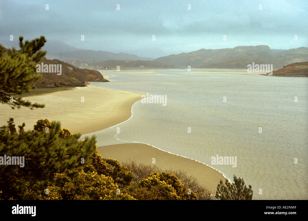 The tide rushing in at Traeth Bach, North-West Wales, U.K Stock Photo ...