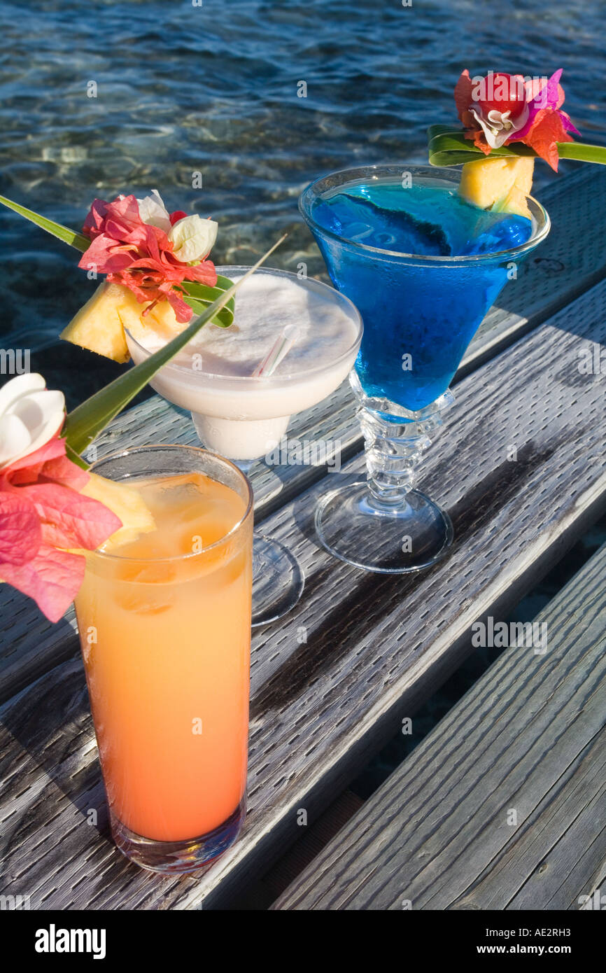 Exotic cocktail drinks Stock Photo - Alamy