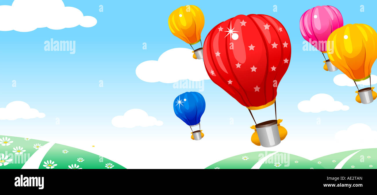 Balloon computer flying graphics hi-res stock photography and images ...