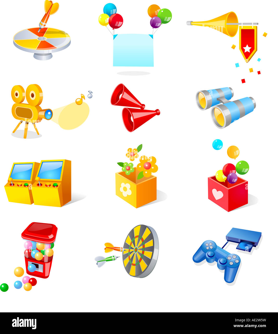 Various entertainment objects Stock Photo - Alamy