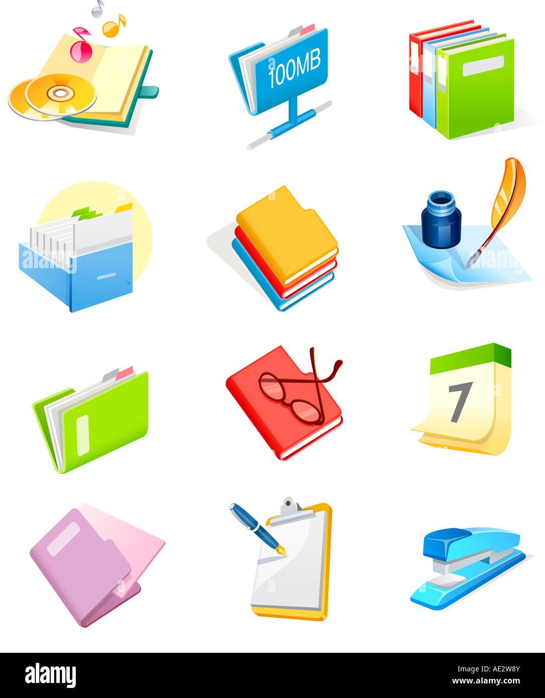 Various office supply items Stock Photo - Alamy
