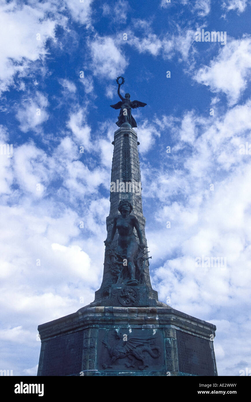 Aberystwyth war memorial on Castle Point. Ceredigion, Wales, UK Stock ...