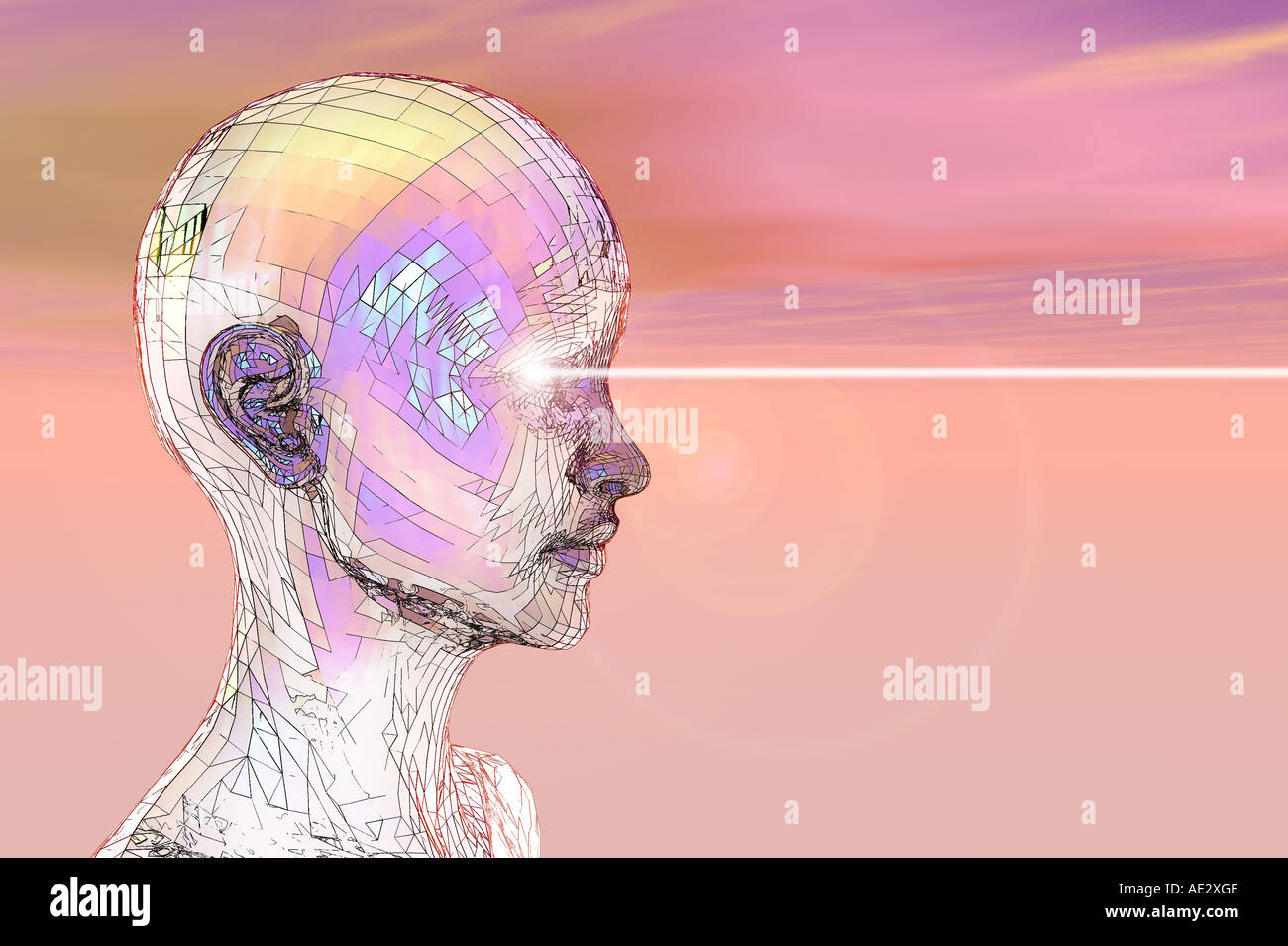 Wireframe female robot hi-res stock photography and images - Alamy