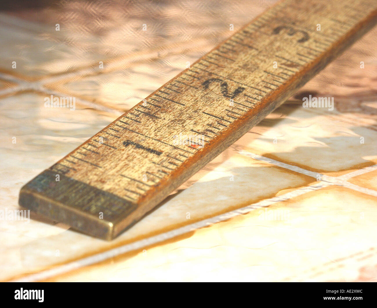 Carpenter's folding ruler Stock Photo - Alamy