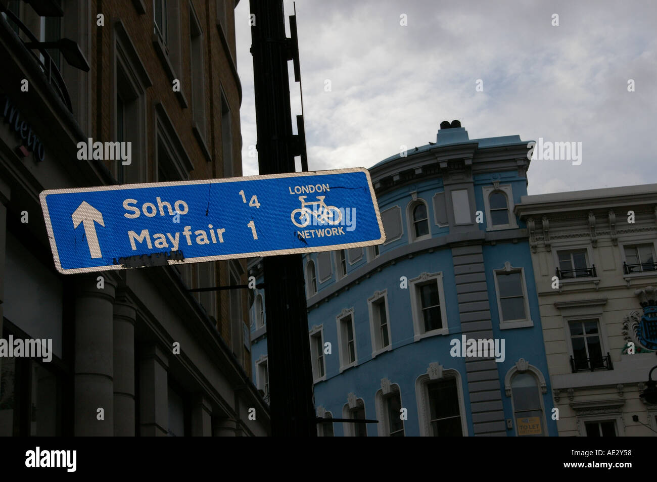 London Soho Mayfair street sign Stock Photo - Alamy