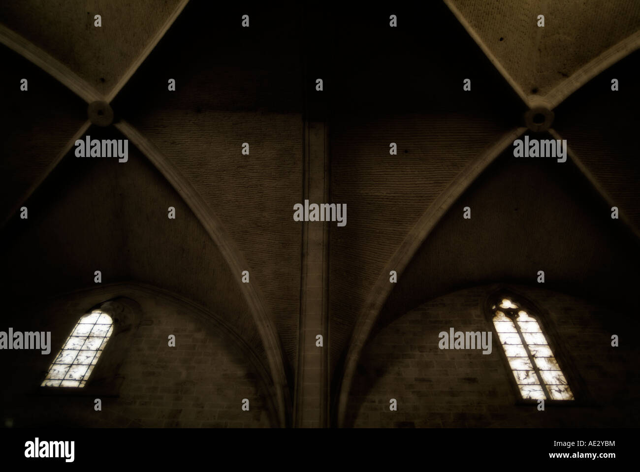 Gothic vault. Cathedral of Valencia. Spain Stock Photo - Alamy