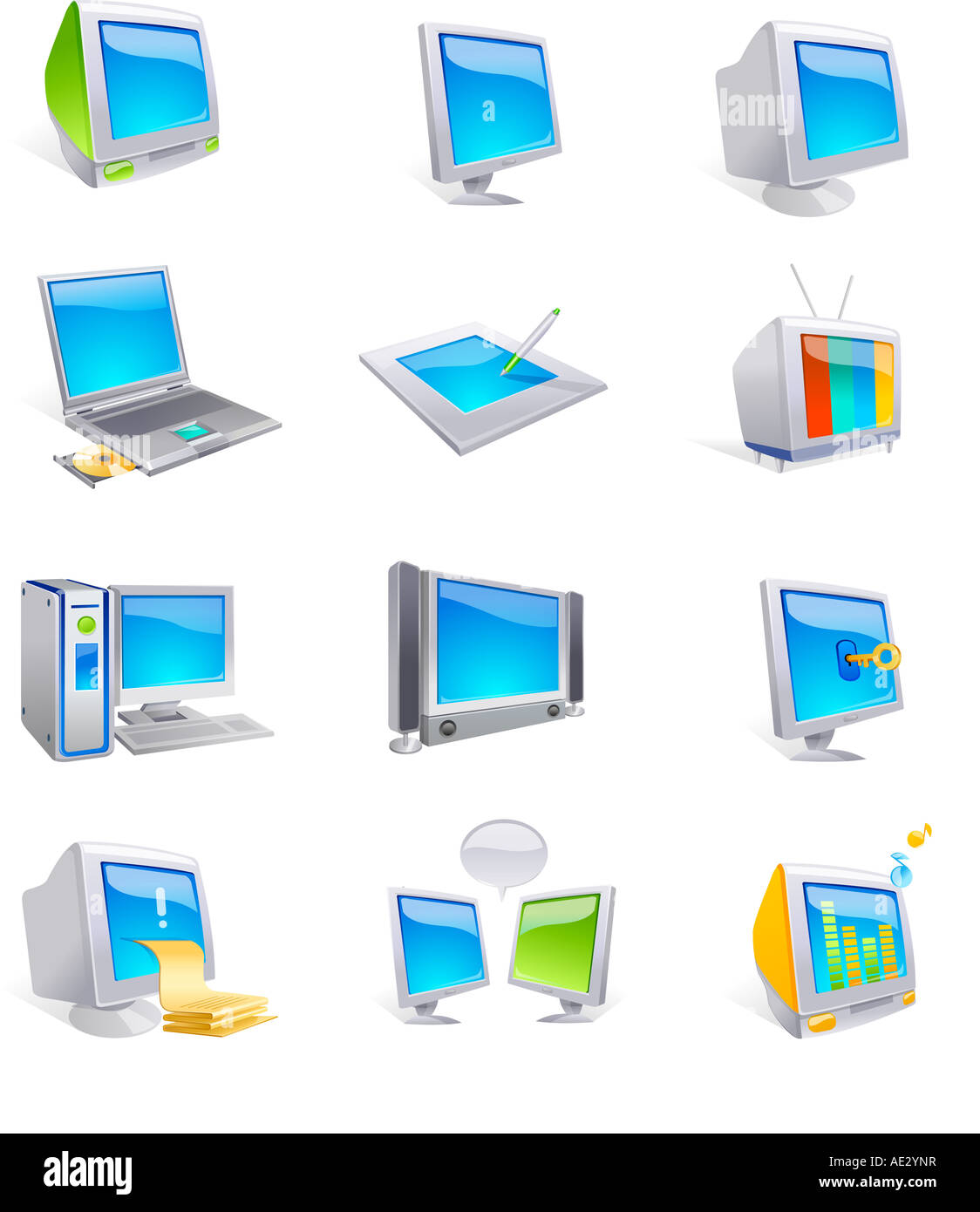 Various visual screens Stock Photo - Alamy