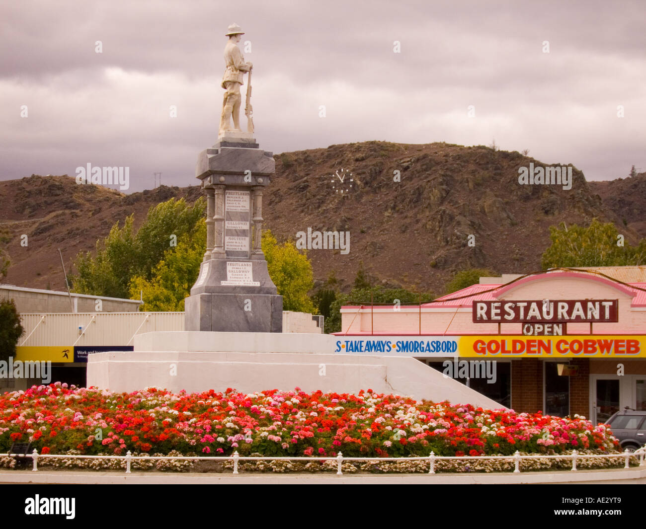 alexandra first world war monument and hillside clock new zealand Stock ...