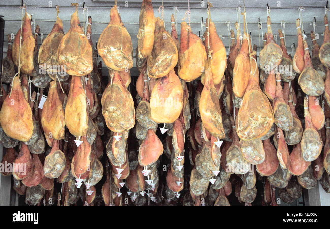 Air cured hams hi-res stock photography and images - Alamy