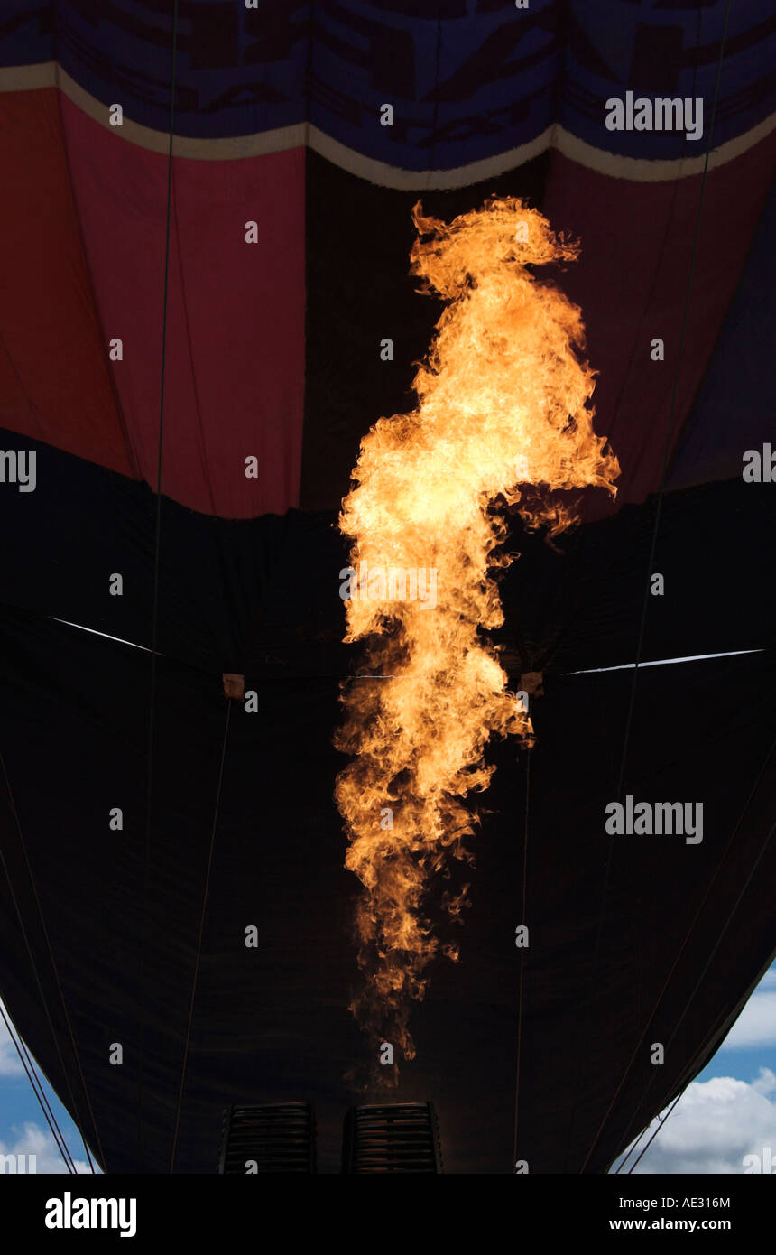 Flame for heating air of a hot air balloon hi-res stock photography and ...