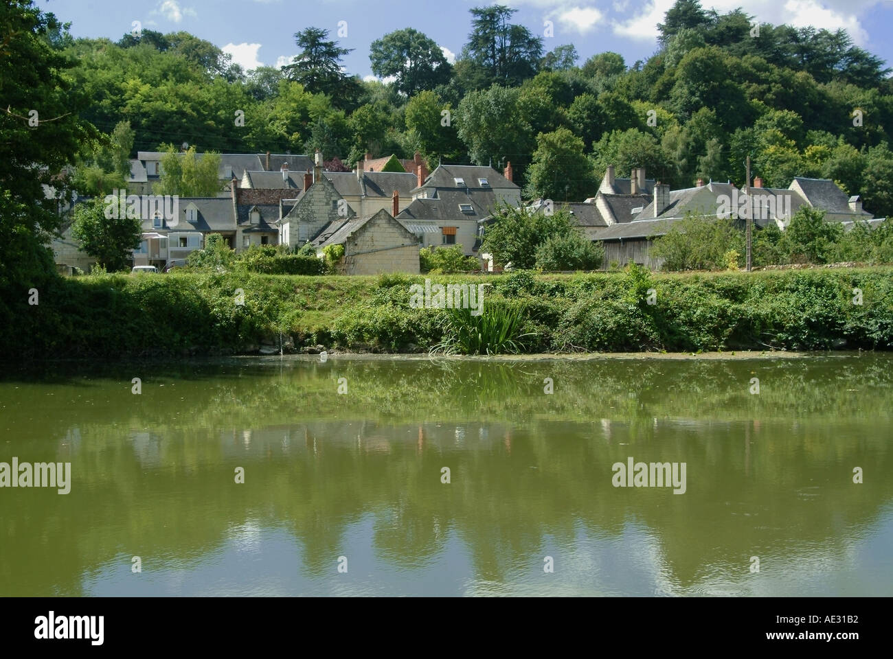 loire valley and centre france indre et loire river indre usse village ...