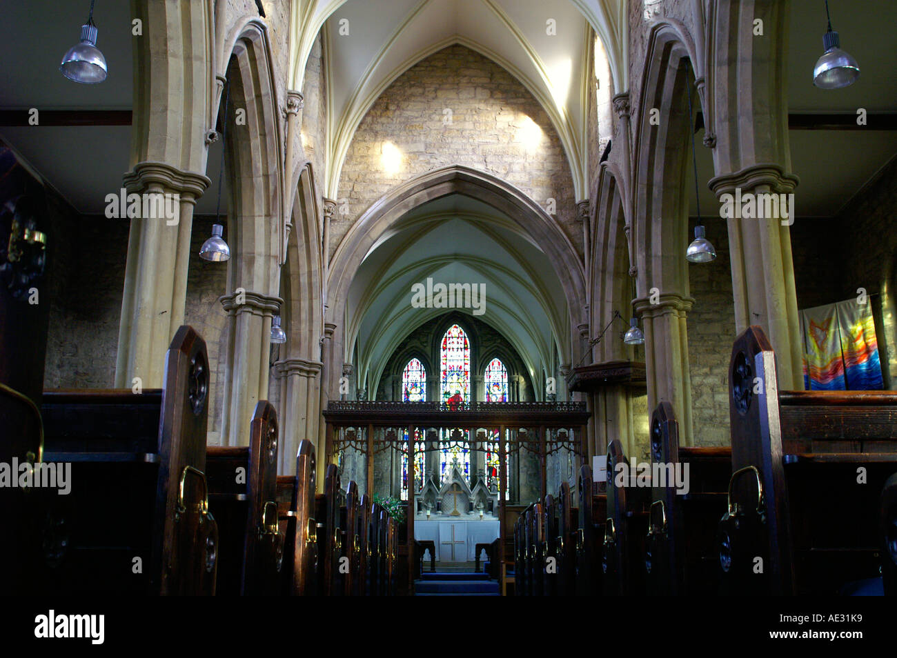 Interior of English Church, Broadway, England Stock Photo - Alamy