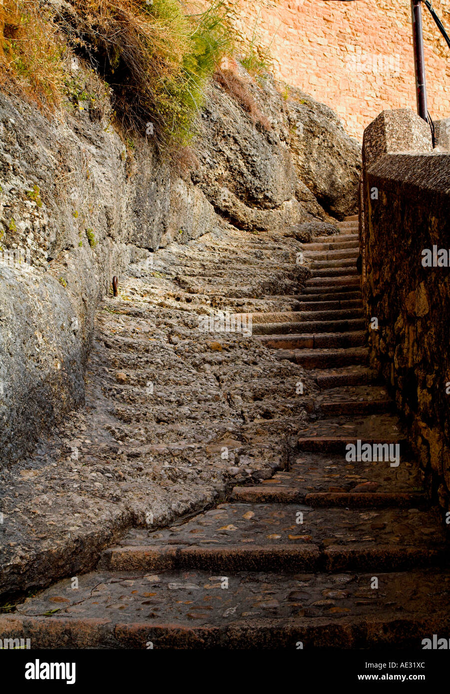 Very old steps beside more recent steps between the Arabian bridge and ...