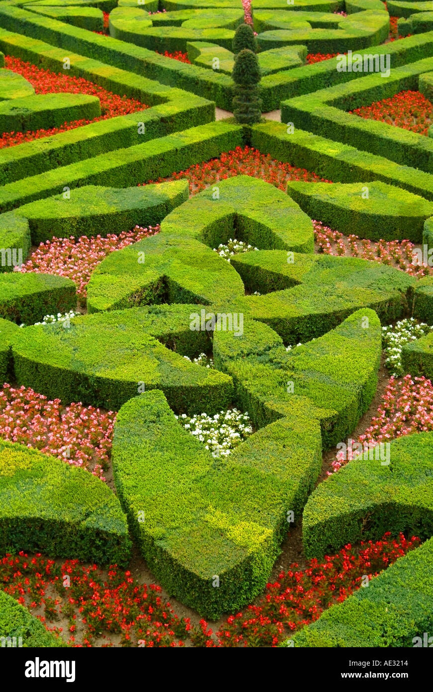 france renaissance chateau and formal gardens villandry Stock Photo - Alamy