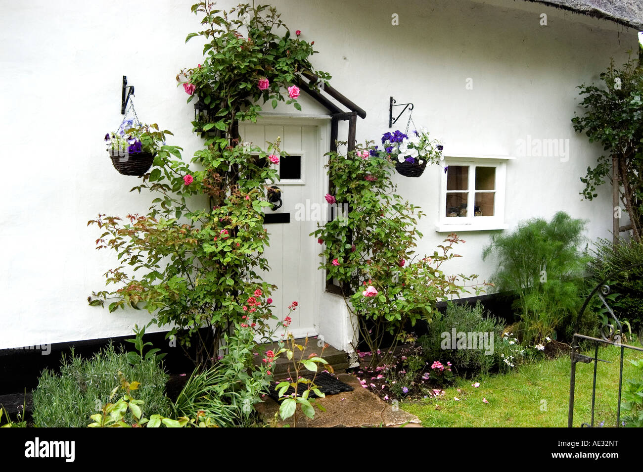 Door of Country Cottage Stock Photo - Alamy