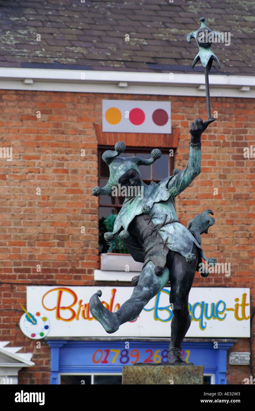Jester statue in Stratford Upon Avon, England Stock Photo - Alamy