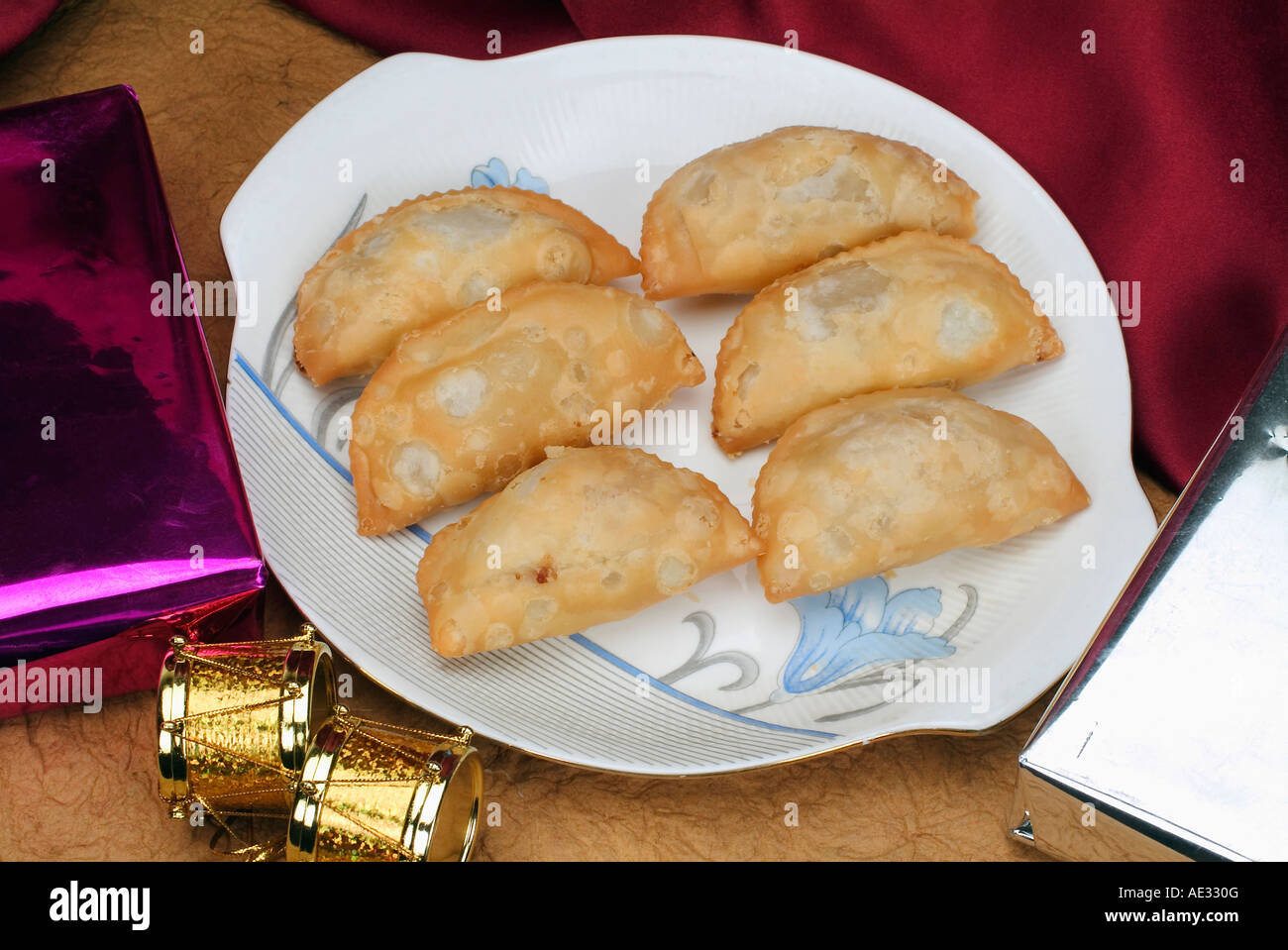 Traditional Maharashtrian sweet - Karanji Stock Photo - Alamy