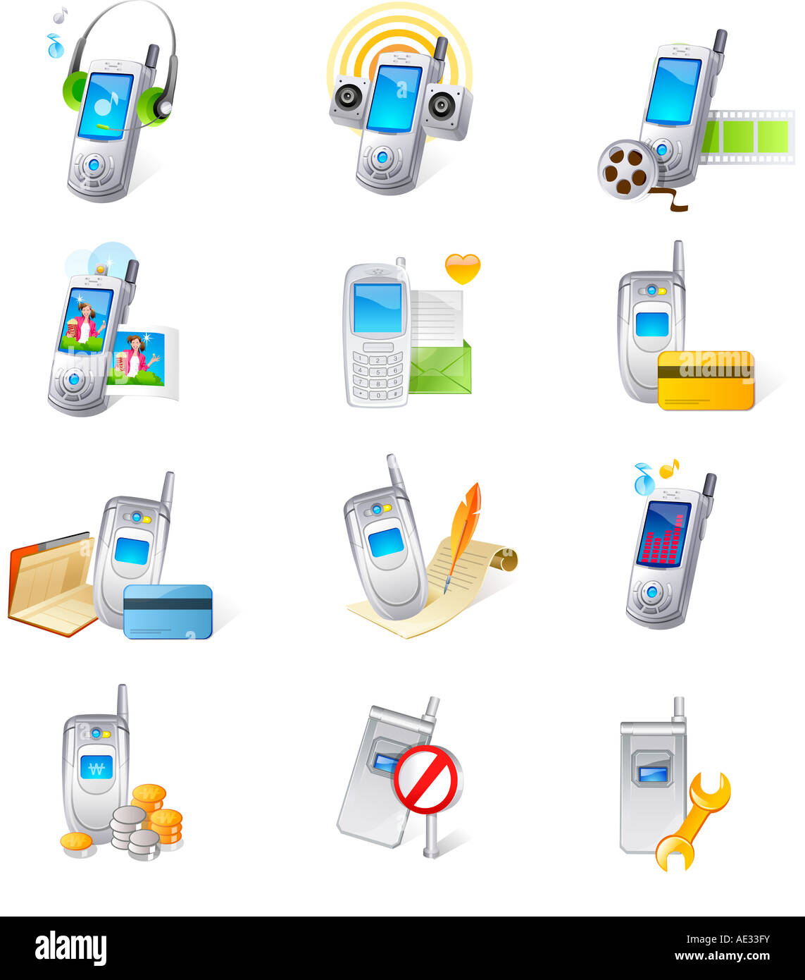 Various mobile phones Stock Photo - Alamy
