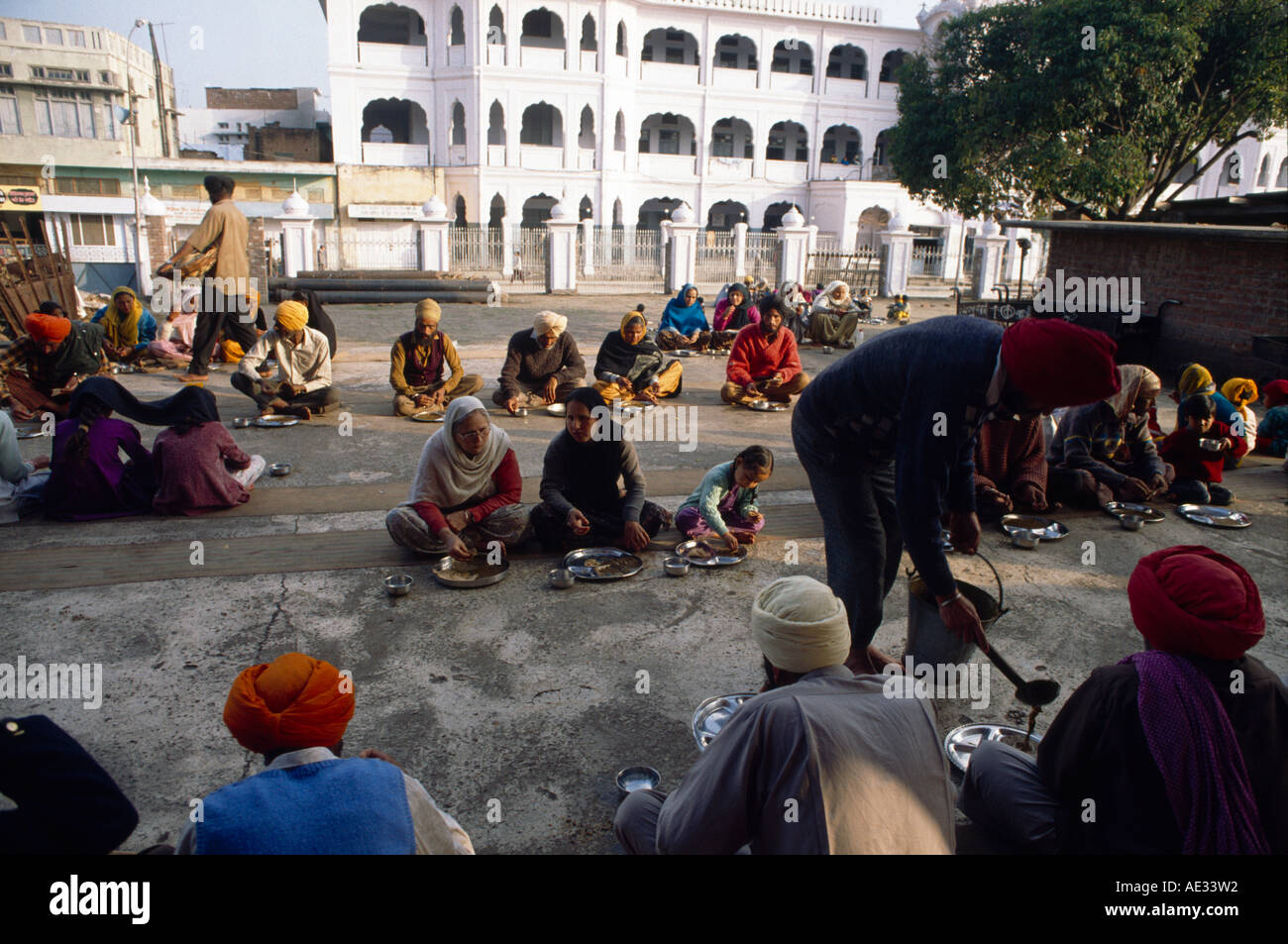 Amritsar India Golden Temple Langar Being Served Stock Photo - Alamy