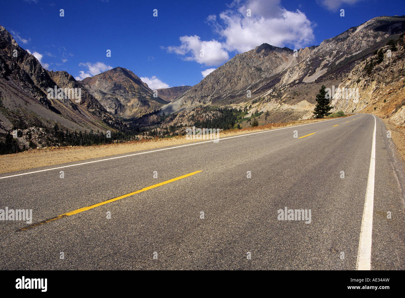 Highway 120 also called the Tioga Pass Road in the Inyo National Forest ...