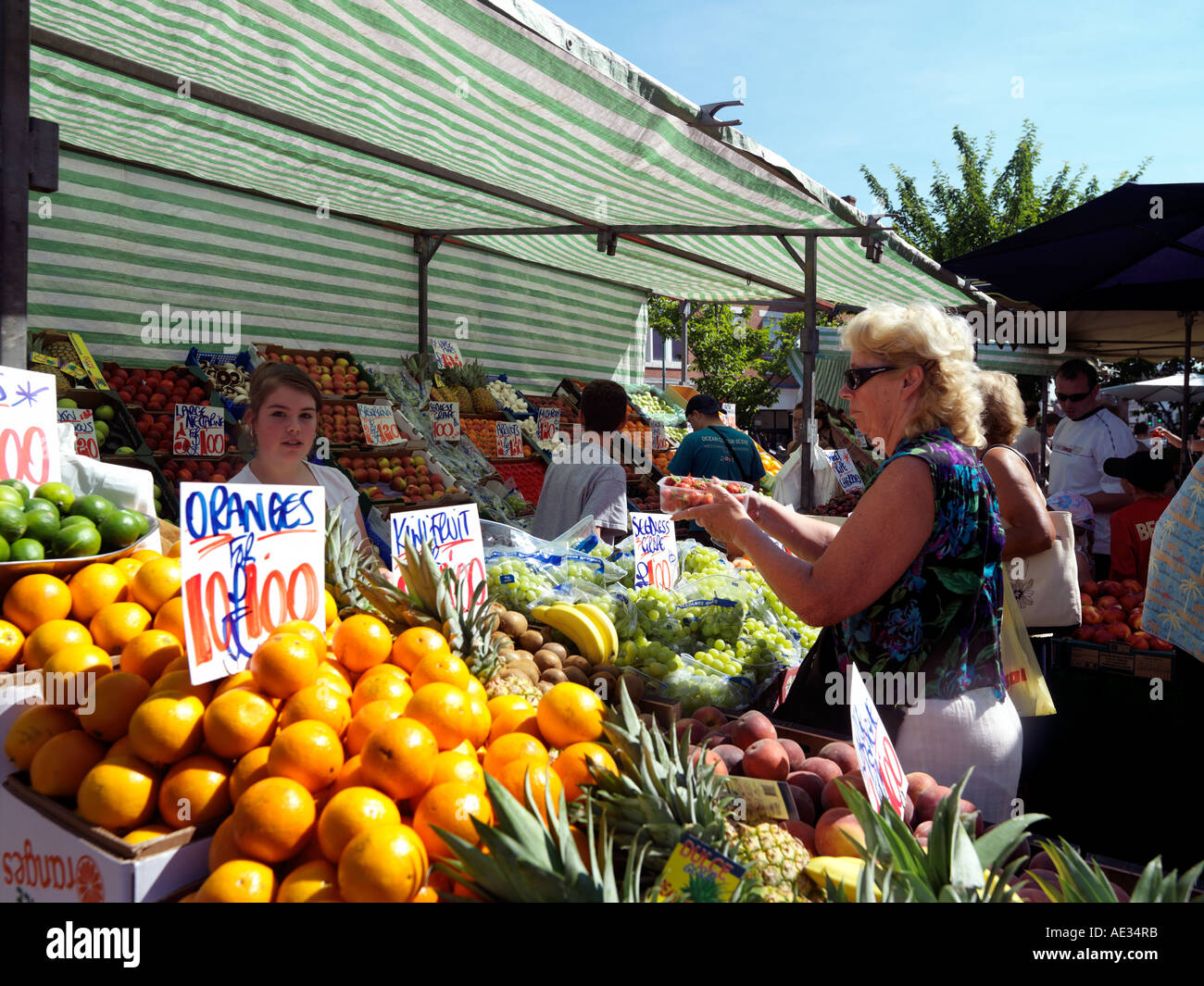 Epsom Surrey England Vegetable Market Selling Fruit and Vegetables ...