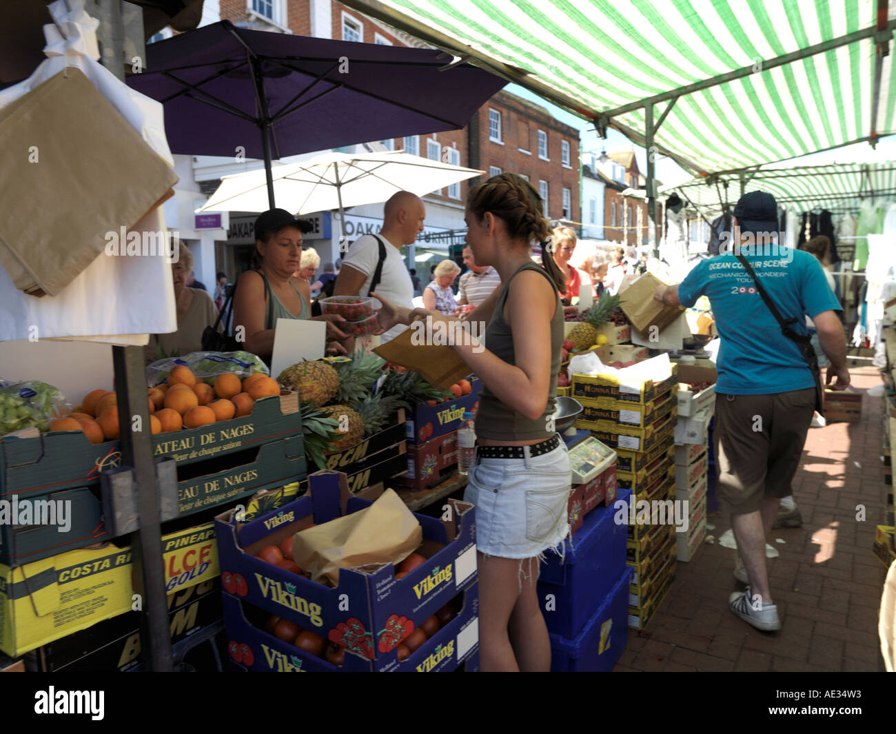Epsom Surrey England Vegetable Market Selling Fruit and Vegetables ...