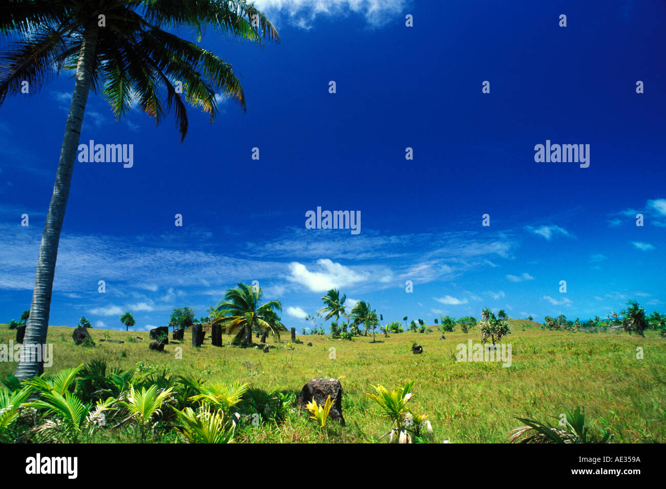 Palau, Babeldaob, Stone monoliths, Ngarchelong Stock Photo - Alamy