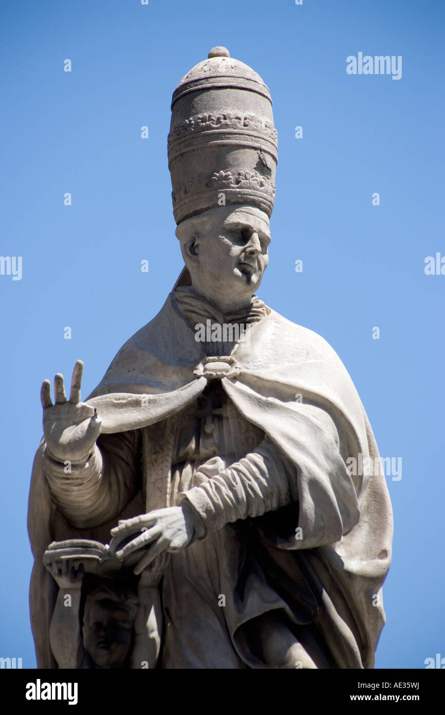 Statue outside Cathedral Palermo Sicily Italy Stock Photo - Alamy