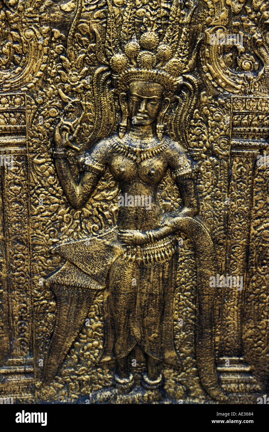 Cambodia Phnom Penh Royal palace relief detail Stock Photo - Alamy