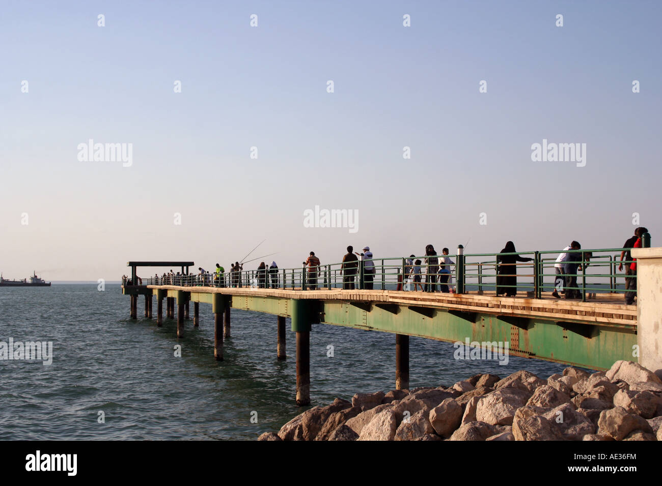 people walk by arabian gulf in kuwait Stock Photo - Alamy