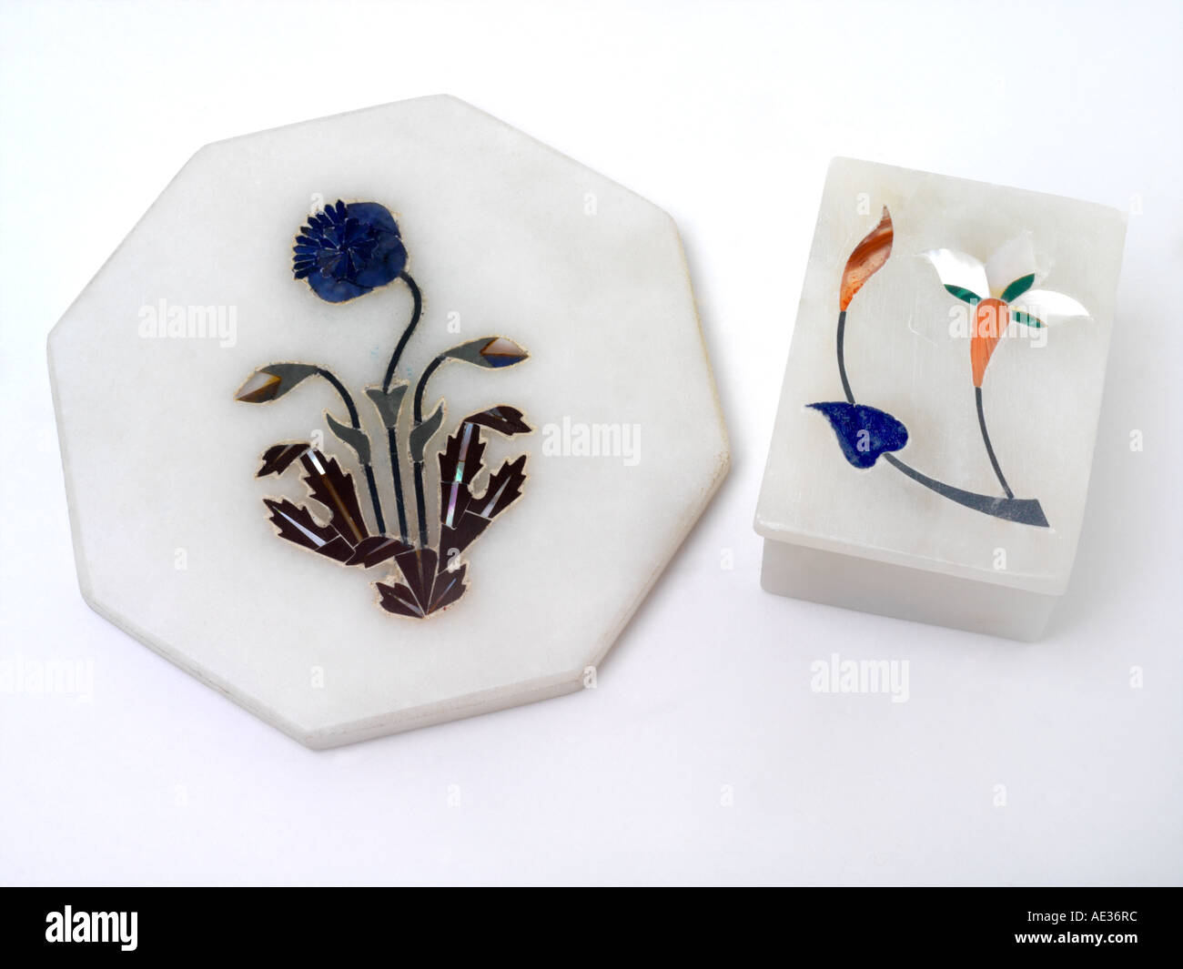 Indian Inlaid Marble using Lapis Lazuli and Carnelian Stock Photo - Alamy