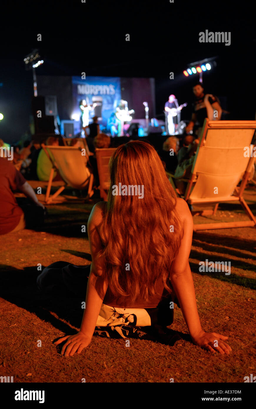 Concert-goers enjoy Rock concert performance at the beach in Tel Aviv ... Concert-goers enjoy Rock concert performance at the beach in Tel Aviv ...