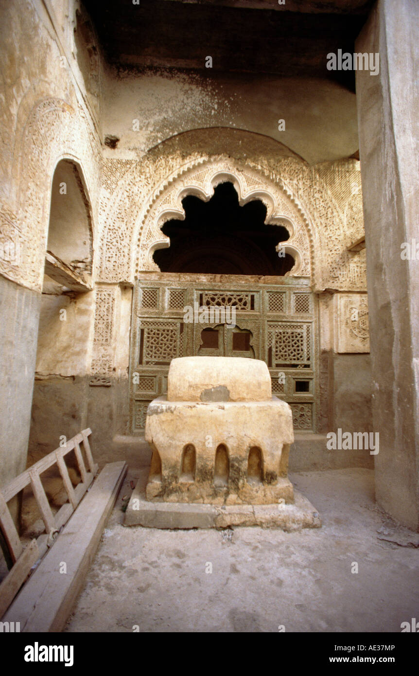 Al-Ashrafiya Mosque Interior with Wooden Gate Taiz Yemen Stock Photo ...